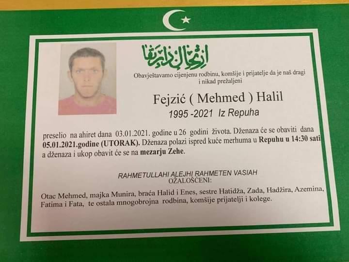 Na Ahiret tragično preselio Fejzić (Mehmed) Halil - HABERHANA.com
